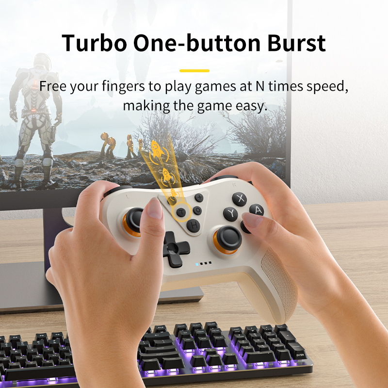 Bộ điều khiển không dây cho Nintendo Switch Pro PC 6 trục Turbo Cần điều khiển rung cho Steam ...