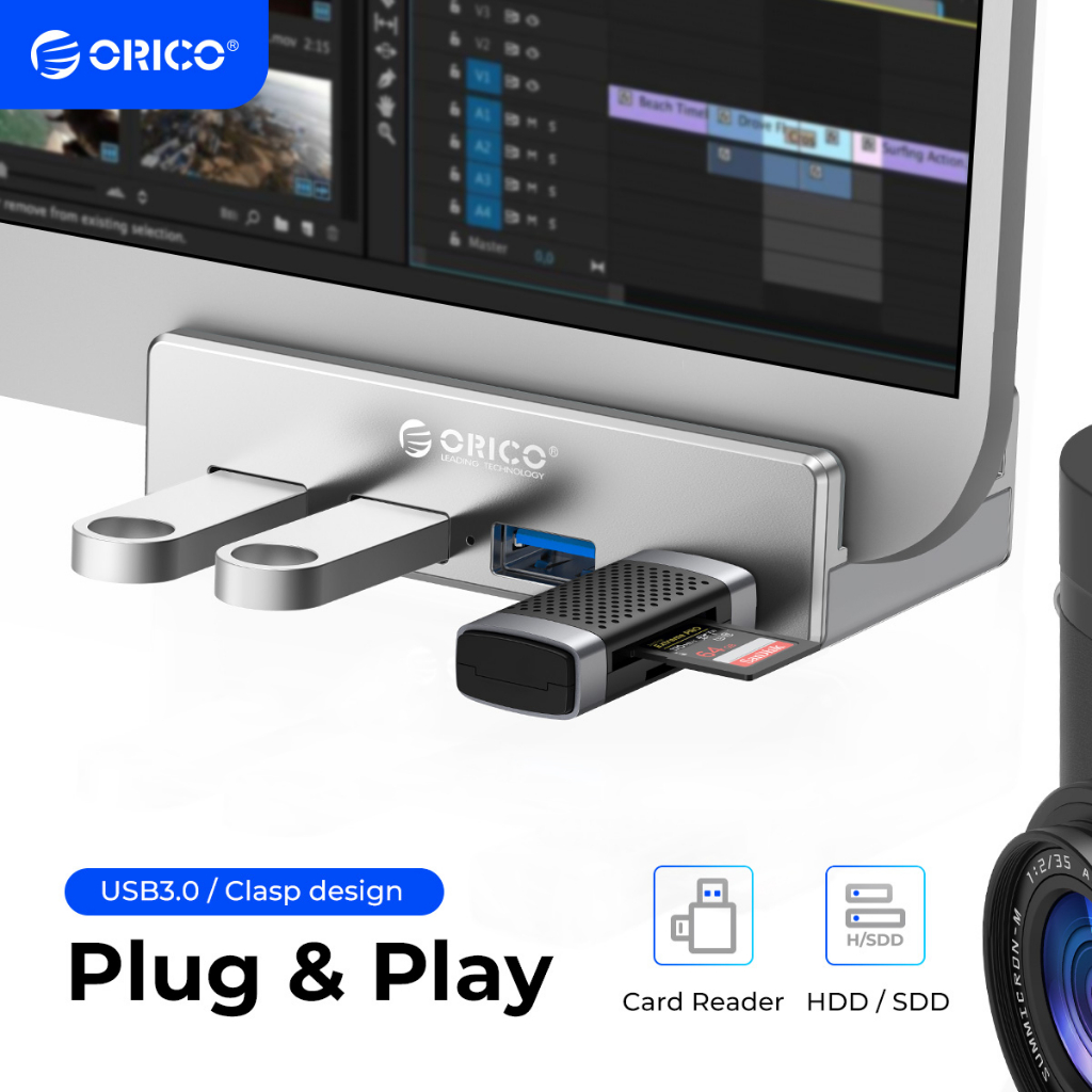Orico USB 3.0 HUB Bộ chuyển đổi bộ chia USB 4 cổng bằng nhôm tốc độ cao ...