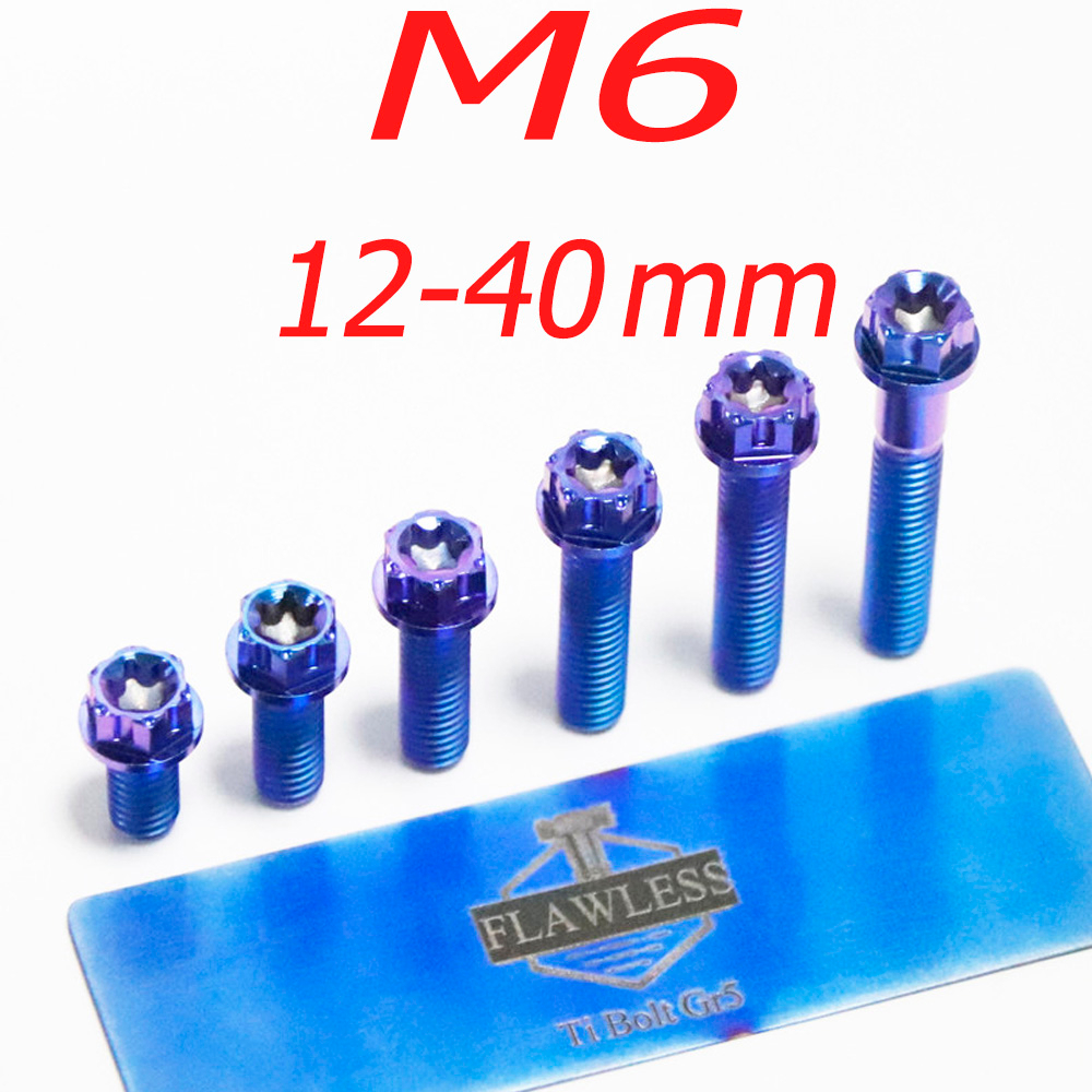 Flawless-ti gr5 titanium bolts động cơ crankcase phanh ly hợp bolt m6 ...