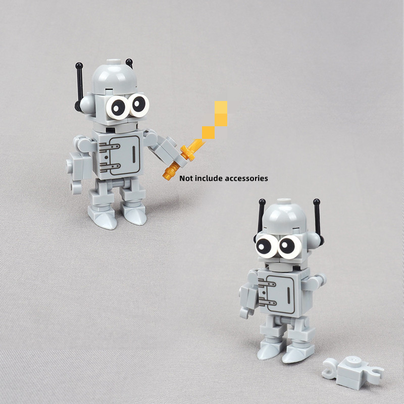 Robot mini trí tuệ nhân tạo ai mô hình minifigures khối xây dựng phụ ...