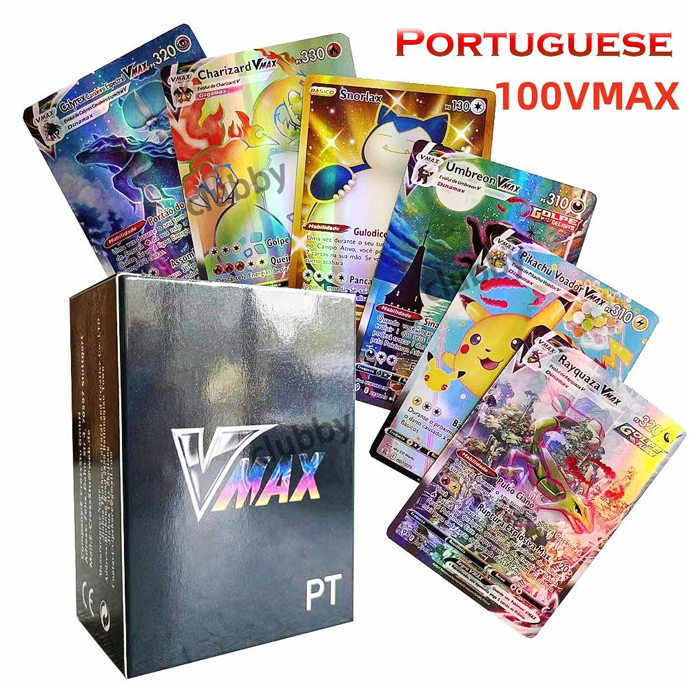 100 lá bài Pokémon TCG Vmax Shiny Rayquaza/Umbreon bài hoạt hình tiếng ...