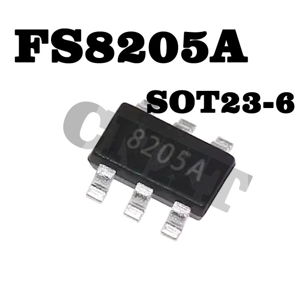 50pcs FS8205 FS8205A 8205A IC bảo vệ pin Lithium SOT23-6 Chip mạch ...
