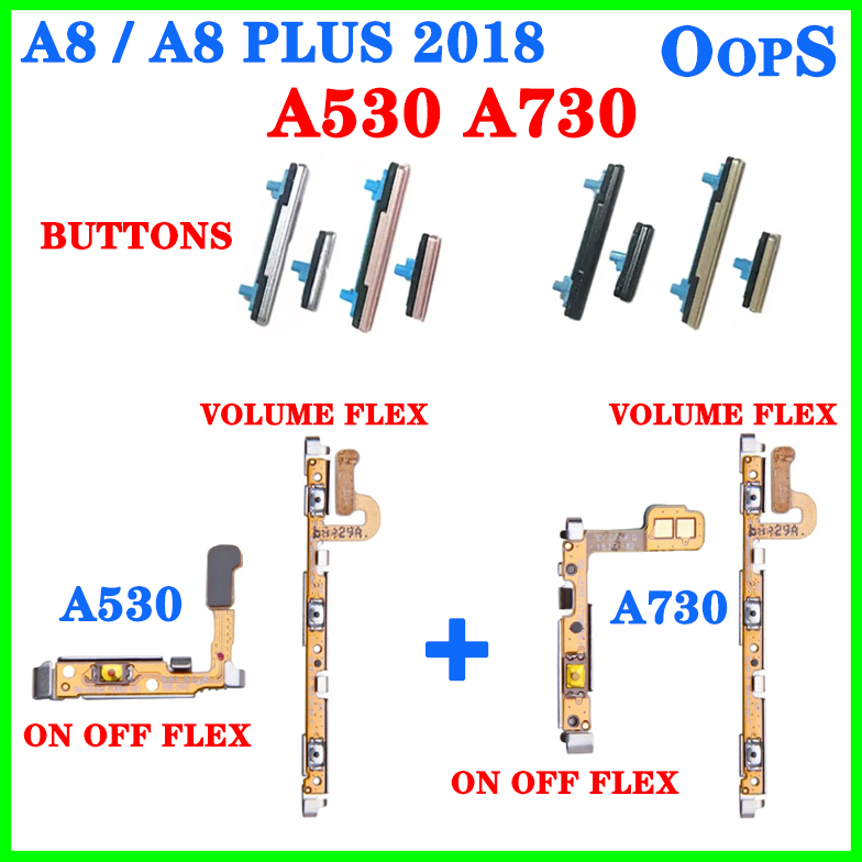 Nút âm lượng nguồn Flex Cho Samsung galaxy A8 Plus A530 A730 Nút công tắc bật / tắt nguồn Phím ...