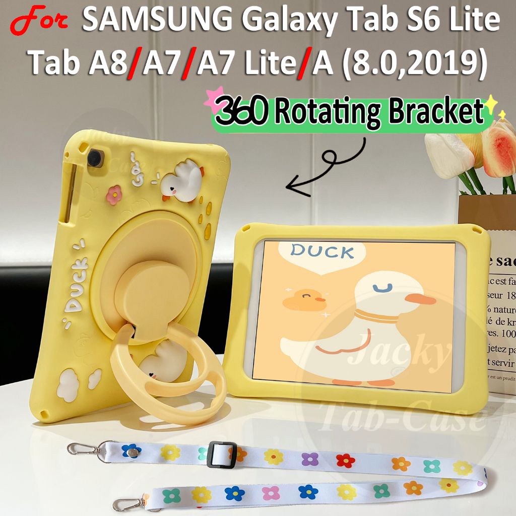 Đối với SAMSUNG Galaxy Tab A8 A7 S6 Lite 360 ° Xoay Satnd Cover TabA 8. ...