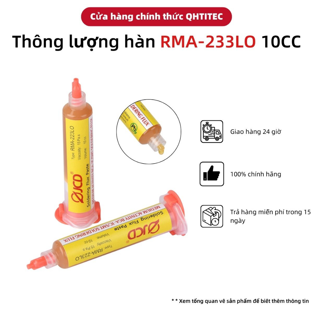 mỡ hàn thiếc JCD RMA-233LO cho SMD IC - Công suất 10CC-20CC | Shopee Việt Nam
