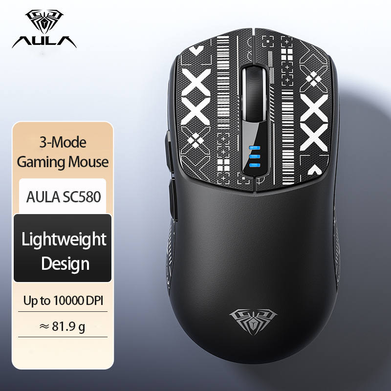 Chuột không dây AULA sc580 pin bluetooth/2.4g/type-c 500mah với 6-tốc ...