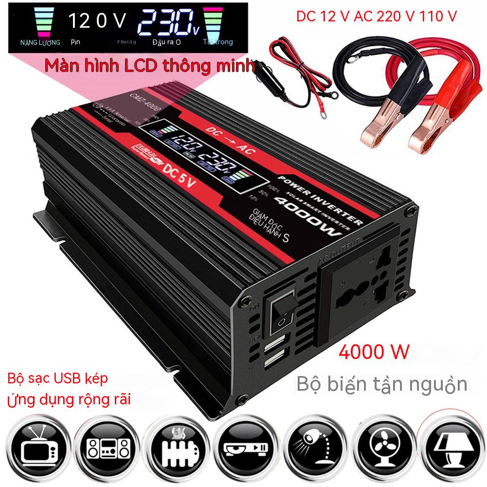 Bộ Chuyển Đổi Nguồn Điện 4000W Từ 12V Sang 110V / 220V | Shopee Việt Nam