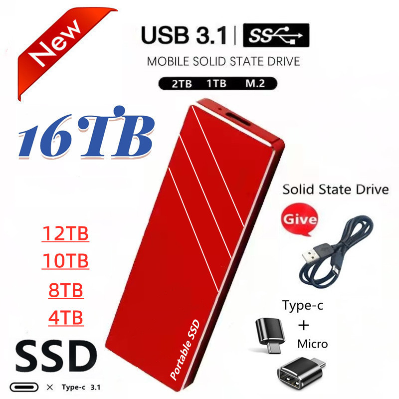 Ổ Cứng Ngoài mini ssd type-c / usb3.1 Tốc Độ Cao 16tb 30tb 60tb 128tb | Shopee Việt Nam