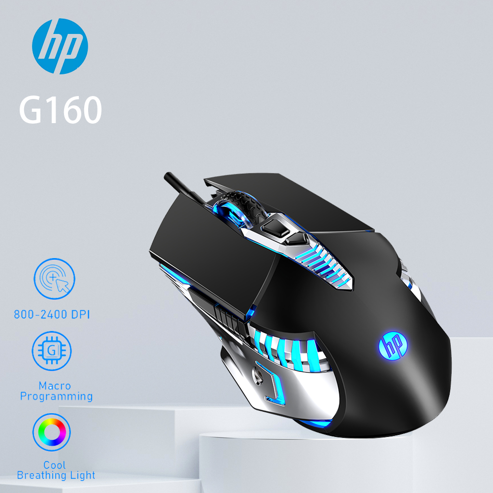Chuột chơi game HP G160 có dây USB Macro 4 DPI cho máy tính | Shopee ...