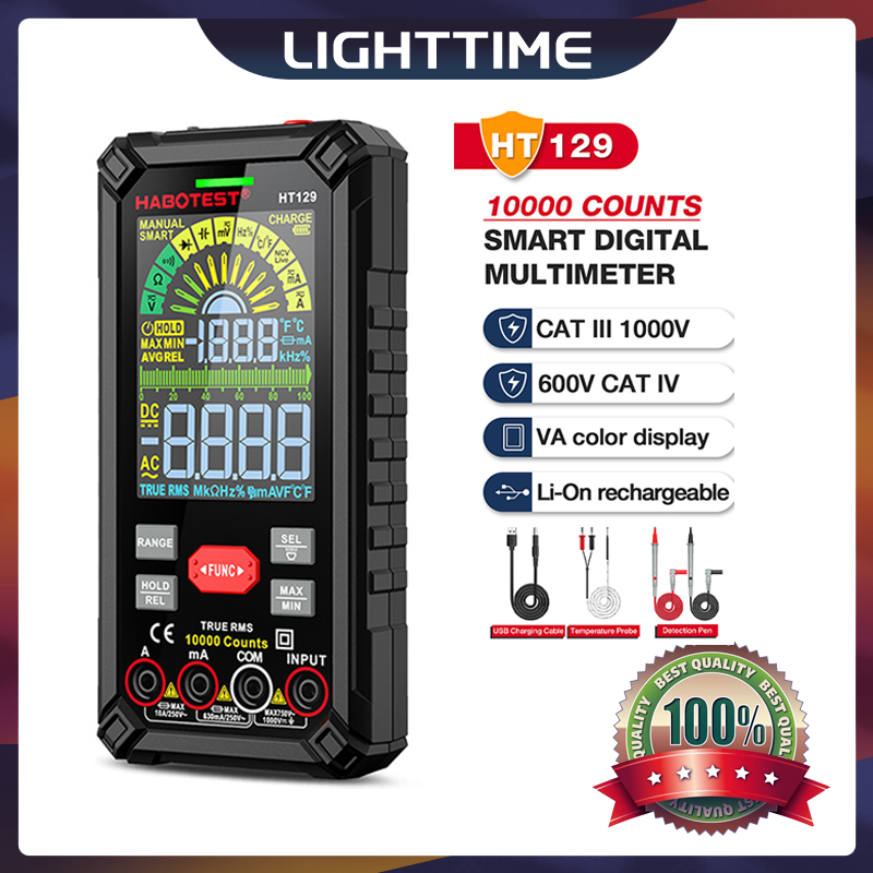 Đồng Hồ Đo Vạn Năng Kỹ Thuật Số Thông Minh ht129 Đếm 10000 Count ac ...