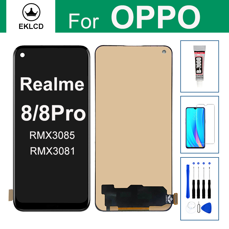 Dành Cho OPPO Realme 8 8Pro RMX3081 Màn Hình Hiển Thị Màn Hình Cảm Ứng LCD Lắp Ráp Có Khung Thay ...
