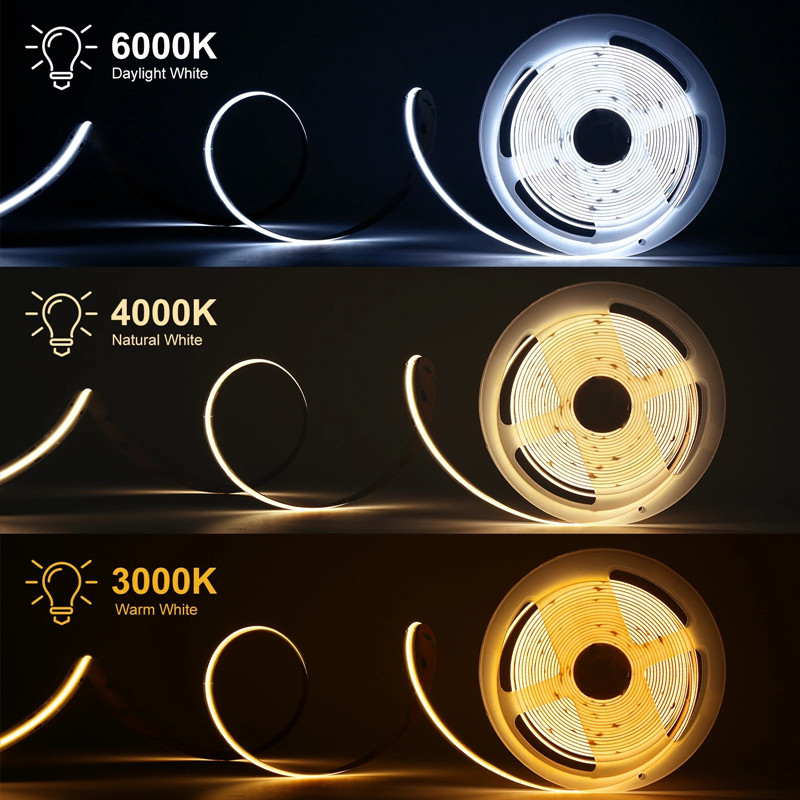 Cuộn Dây Đèn led cob dc12v 24v 480 Bóng / m 10m / 8m / 6m / 5m / 4m ...