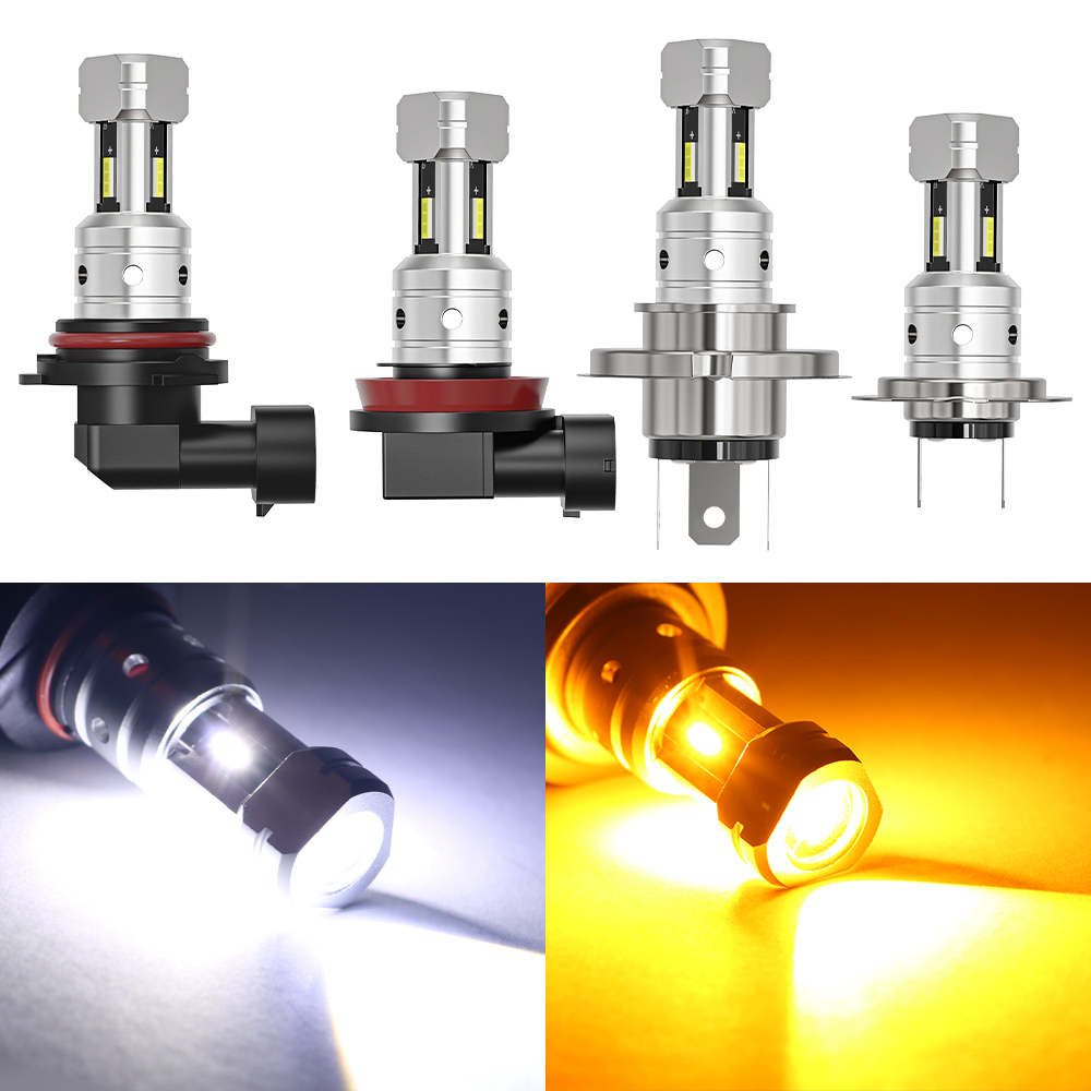 Set 2 Đèn Pha Siêu Sáng 6000lm h4 h7 h11 9005 9006 hb3 hb4 1860 csp chip 12v Dành Cho Ô Tô ...