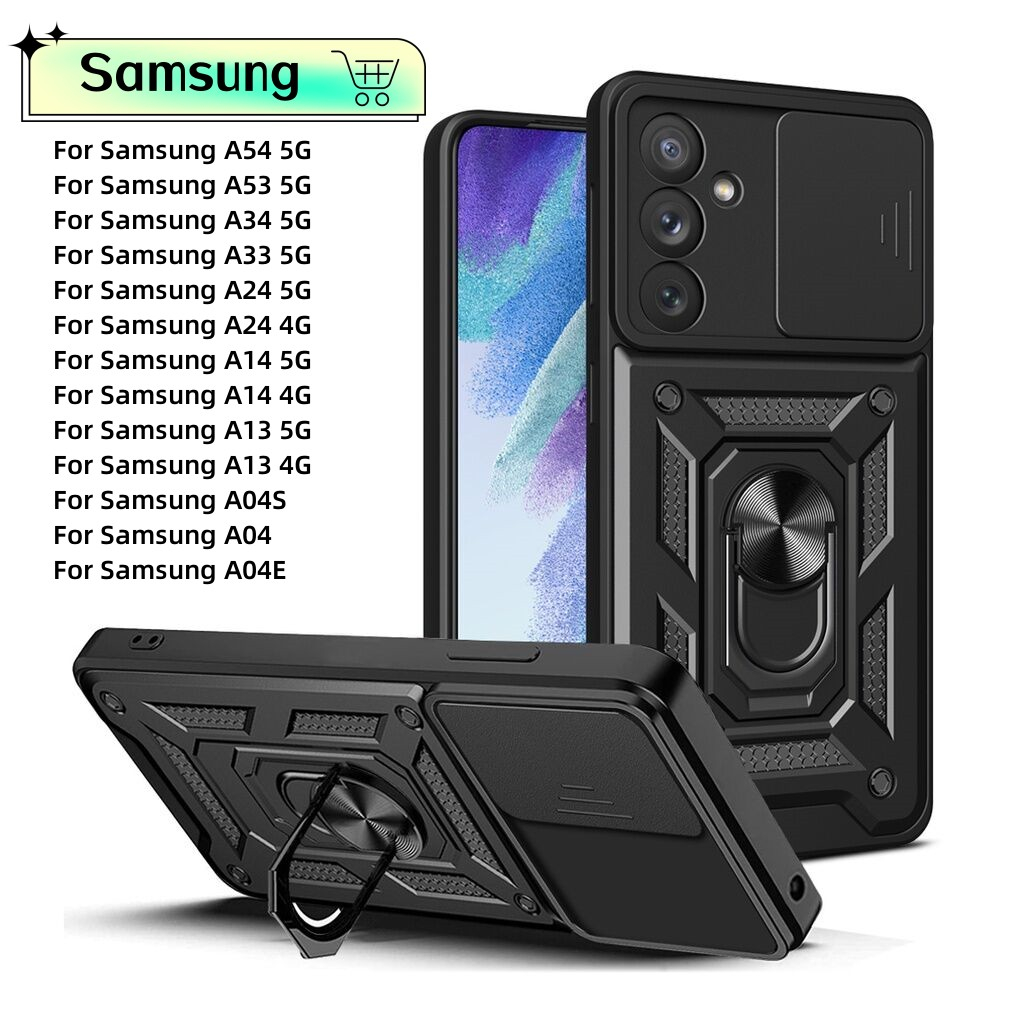 Trượt Ốp Điện Thoại Chống Sốc Có Vòng Đỡ Từ Tính Bảo Vệ Ống Kính Máy Ảnh Cho samsung galaxy a54 ...