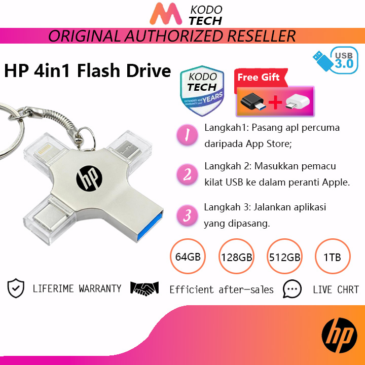Usb 1tb 4in 1 otg 64gb type-c 128gb 256gb Cho Điện Thoại android pc ...