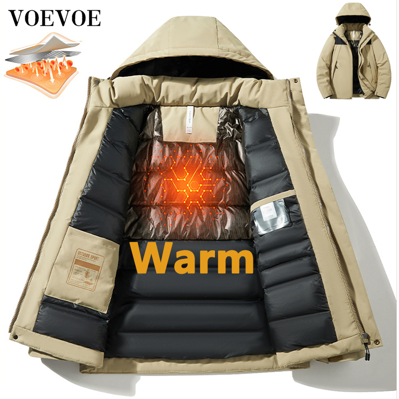 Voevoe Áo Khoác cotton Dày Dặn Ấm Áp Chống Thấm Nước Chống Gió Ngoài Trời Cho Nam Và | Shopee ...