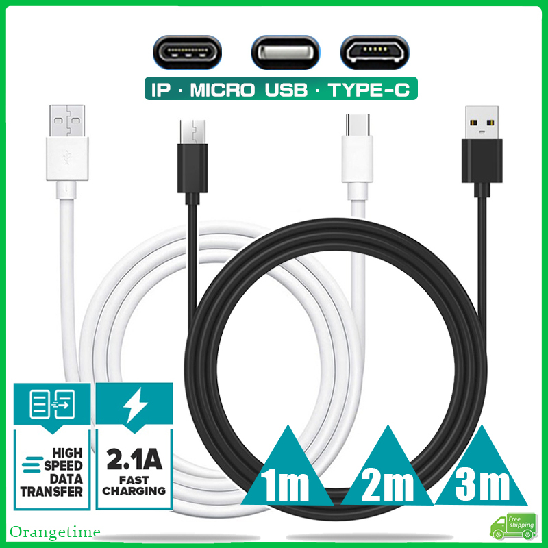 [Giao hàng nhanh] Cáp sạc nhanh USB 1M 2M 3M cho điện thoại Micro USB / Type C Cáp sạc USB Dây ...