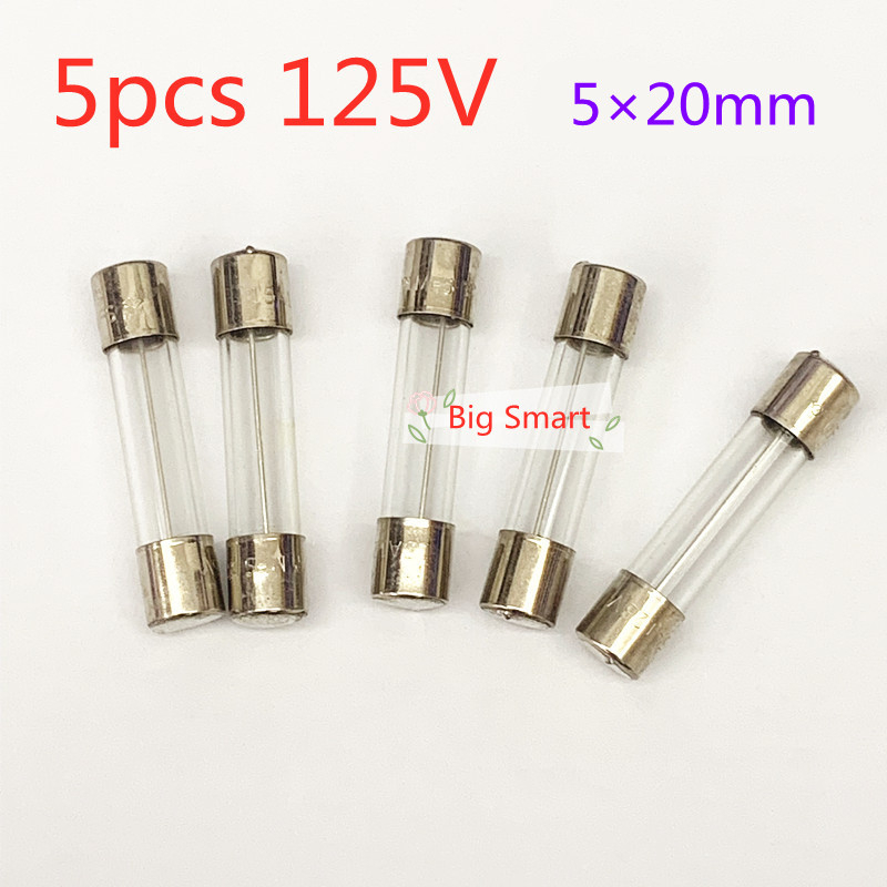 5 chiếc 5 × 20mm 0.5A 1A 2A 3A 3.15A 4A 5A 6A 6.3A 8A 10A 15A 20A 125V ...