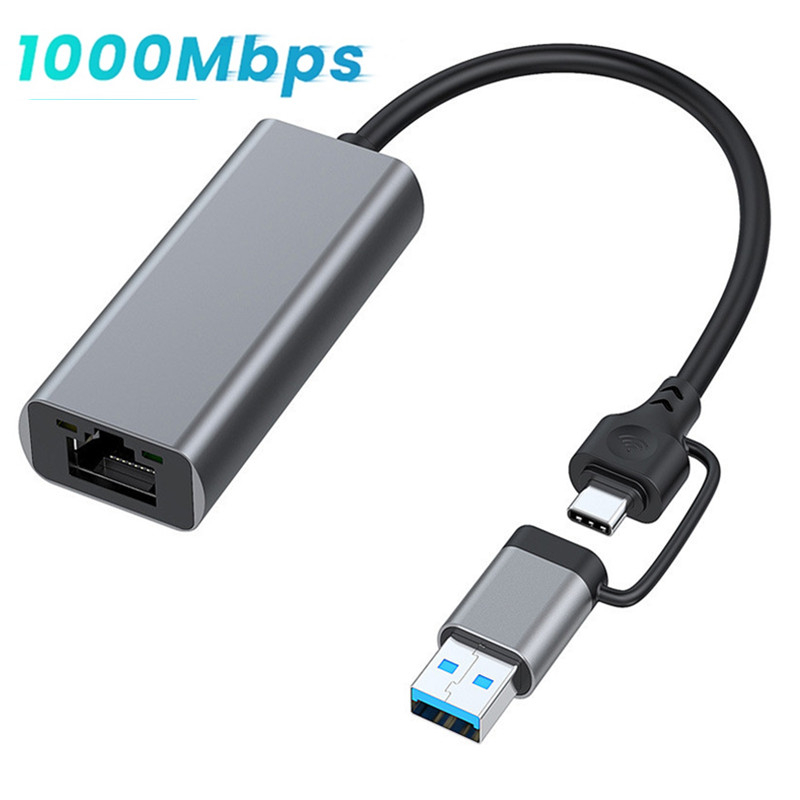 Cáp Chuyển Đổi 1000 mbps type-c / usb Sang Cổng lan usb-c / usb 3.0 ...