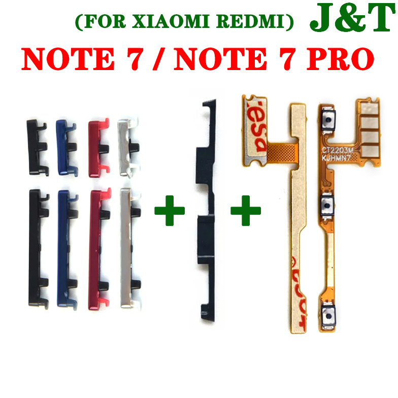 Bật tắt Nút âm lượng nguồn flex Cho xiaomi redmi note7 note 7 Pro up down Nút bên Ruy băng Cáp ...