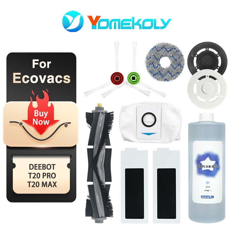 Bộ Cọ Chính / Tấm Lọc HEPA Cho Máy Hút Bụi Ecovacs DEEBOT T20 PRO / MAX ...