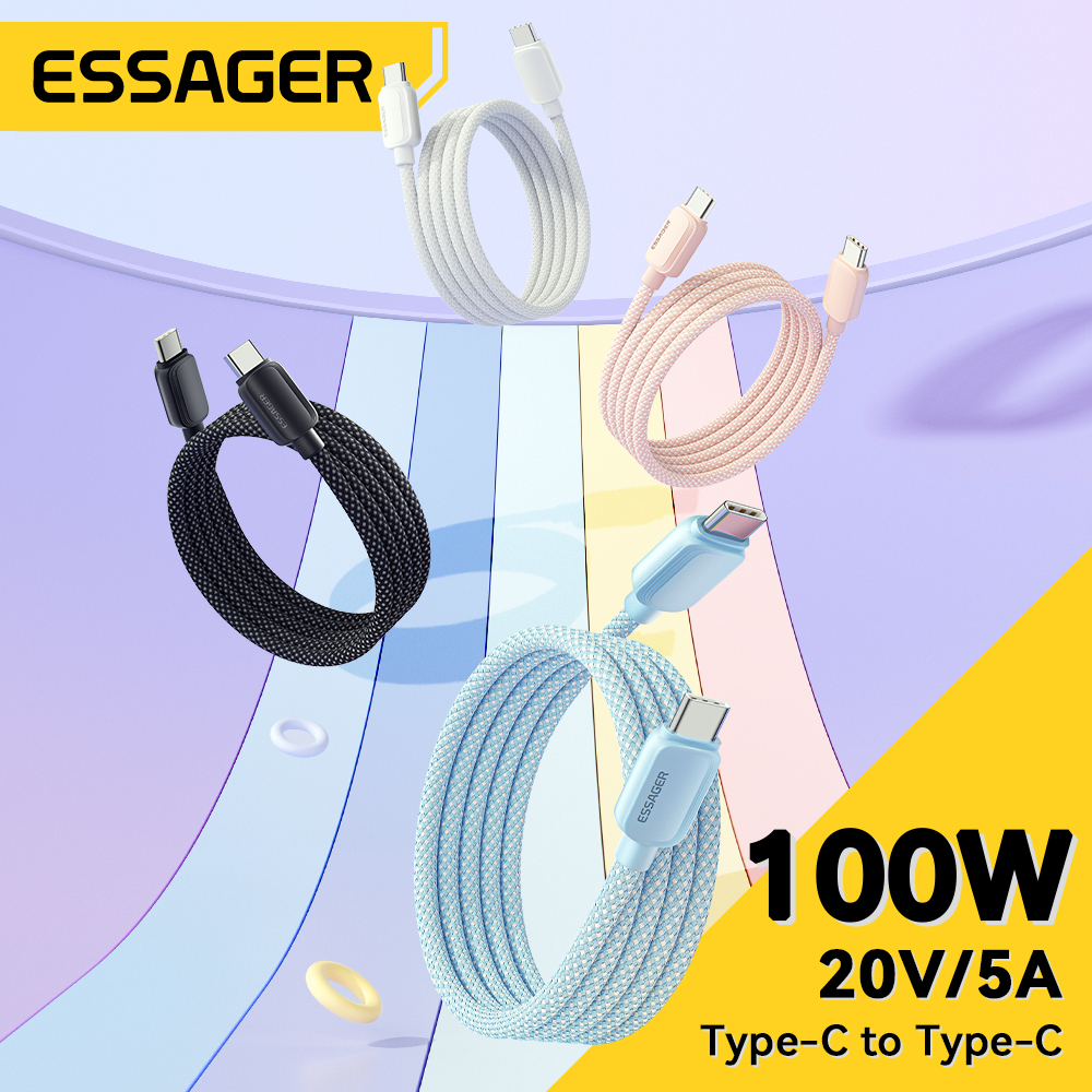 Essager Dây Cáp Sạc Nhanh 100w 5a type c Sang type c Màu Sắc | Shopee Việt Nam