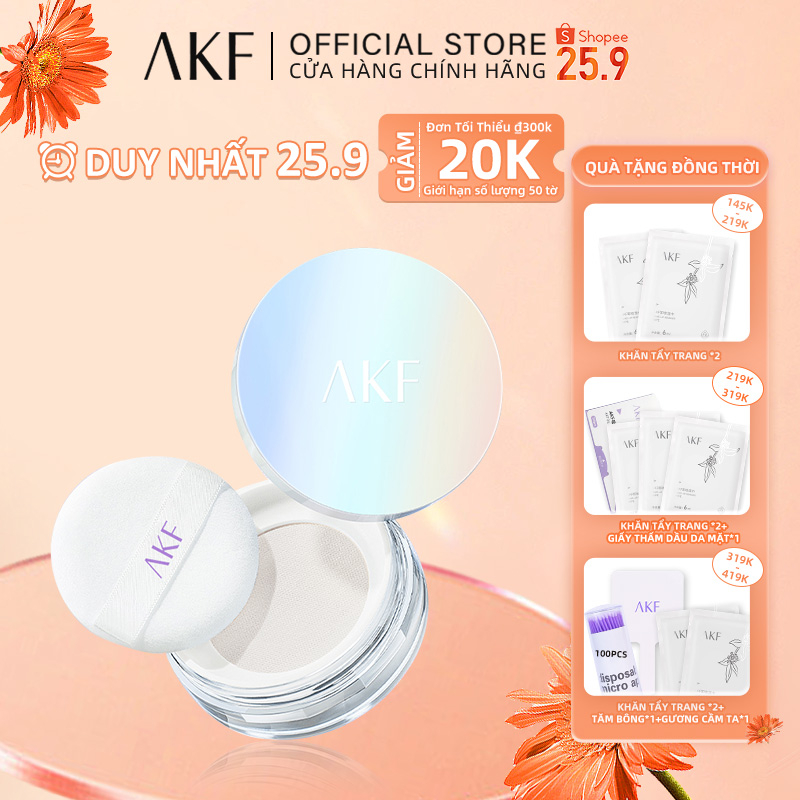 【AKF】Phấn phủ kiềm dầu AKF lâu trôi chống nước 10g | Shopee Việt Nam