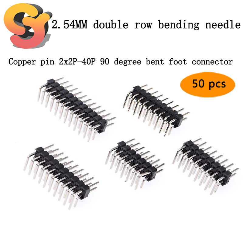 [Sẵn sàng cung cấp] 50 chiếc Pin cong Pitch 2.54mm Double Row Cong Pin ...