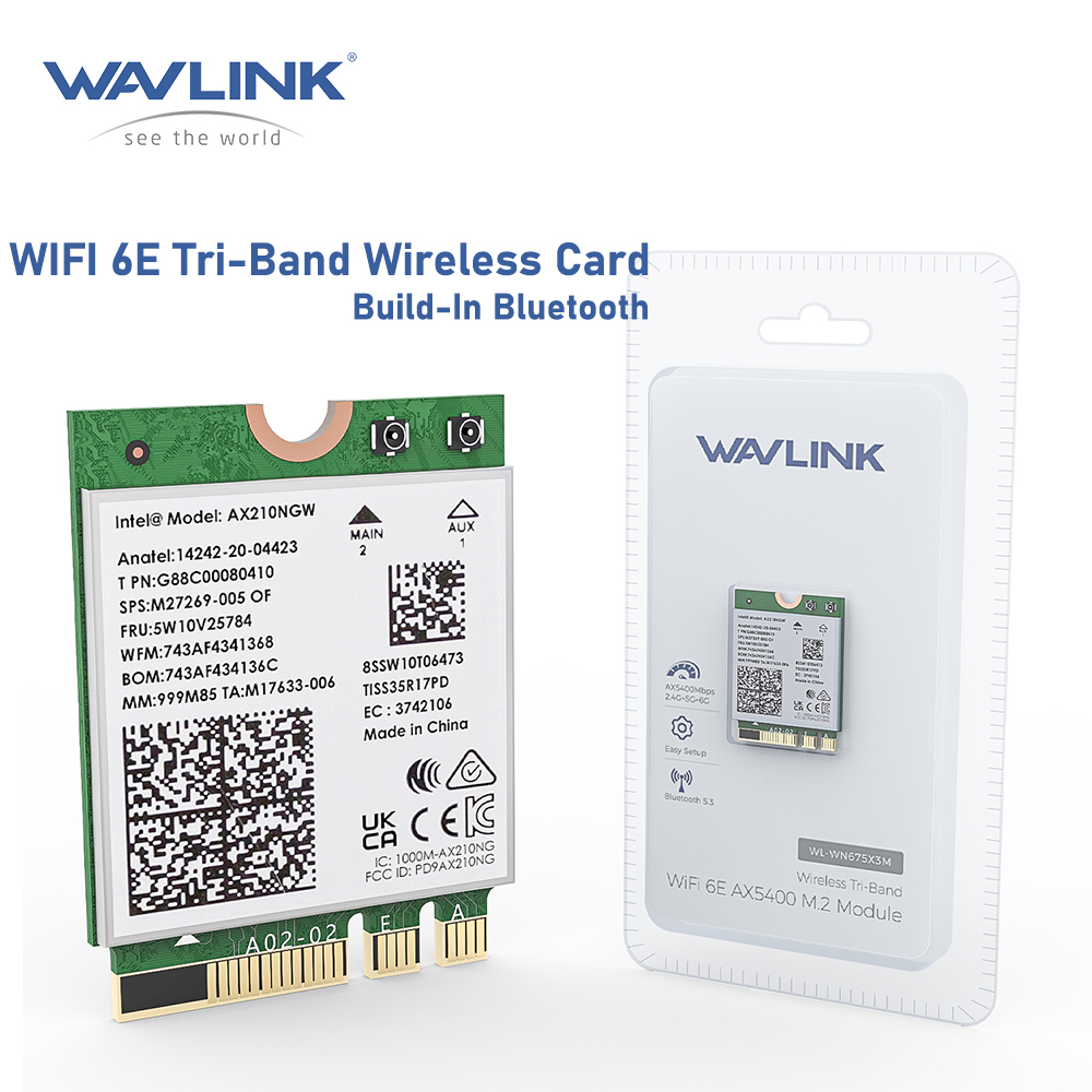 Wavlink intel ax210 wi-fi 6e Thẻ Mạng wifi 5400mbps 2.4ghz / 5ghz ...