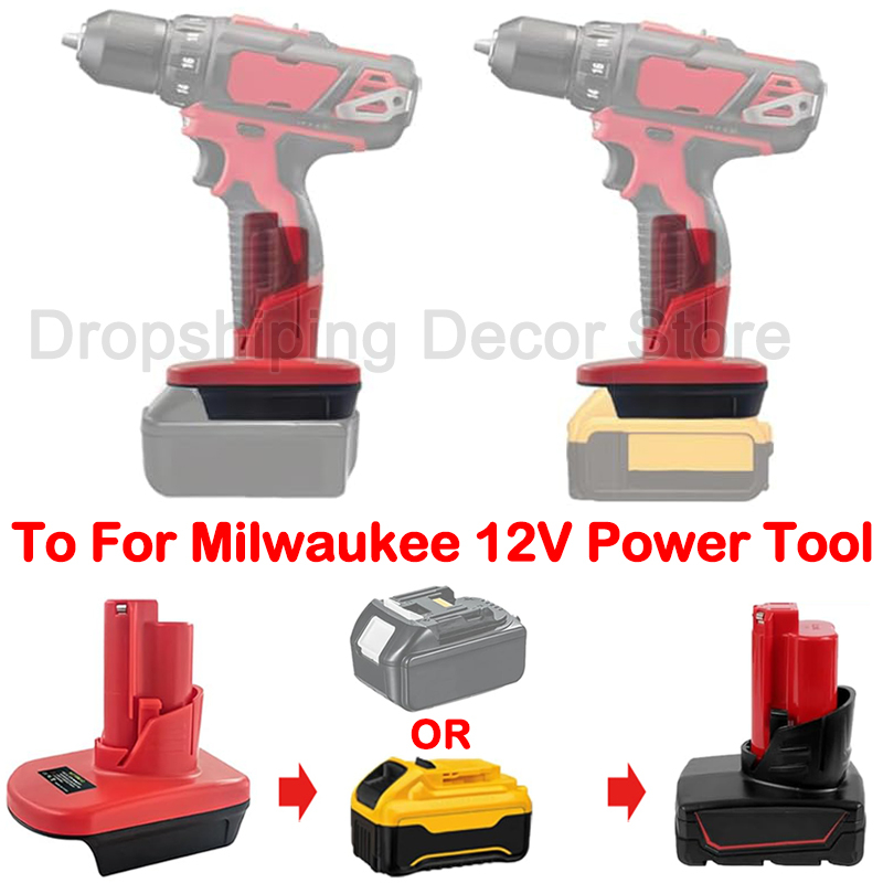 Bộ Chuyển Đổi Pin Cho Makita / Dewalt / Milwaukee 18V 20V Pin Li-ion Chuyển Đổi Sang Milwaukee ...
