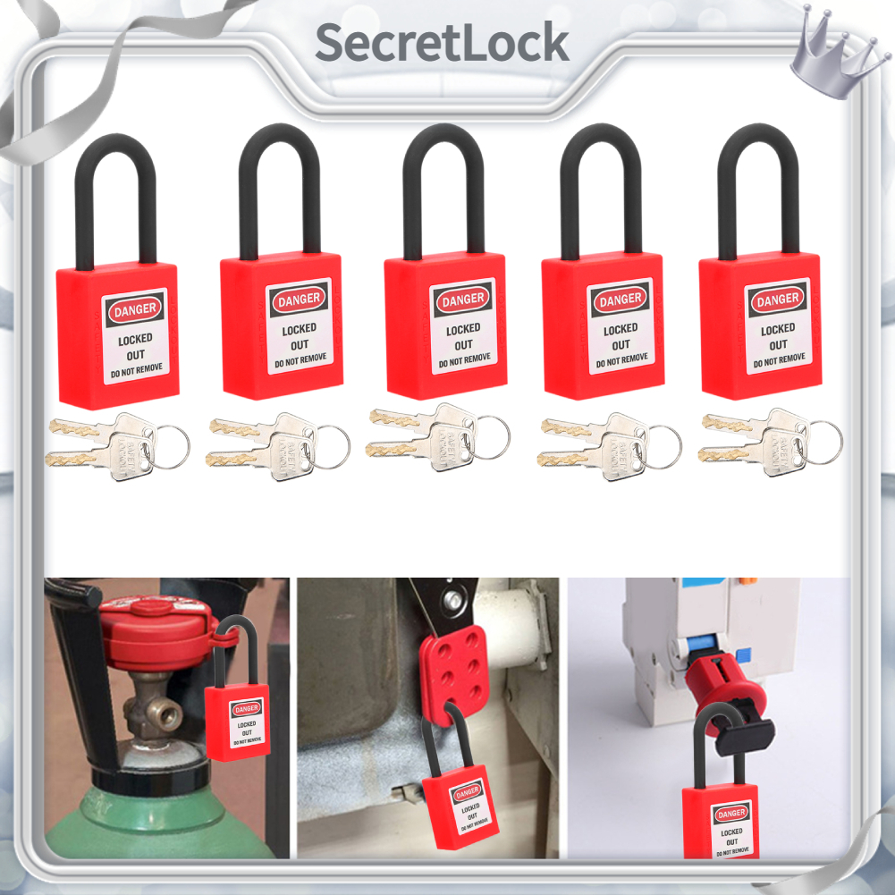 [Hàng Sẵn] Bộ 5 Ổ khóa loto -khóa danger - lockout chống bụi thiết kế ...
