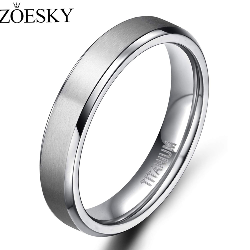 Nhẫn Cưới zoesky Chất Liệu Titan Kích Thước 3-13.5 4mm | Shopee Việt Nam