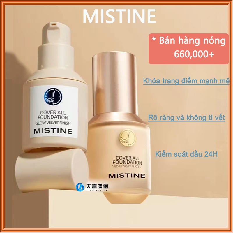 Kem nền MISTINE dạng lỏng che phủ toàn diện lâu trôi dưỡng ẩm kiềm dầu dành cho mọi loại da （30g ...