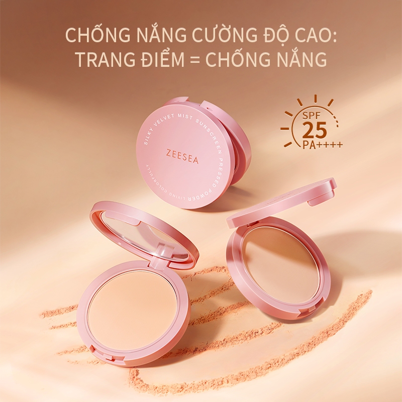 Zeesea Phấn Chống Nắng spf 25 pa + + + + Phấn Phủ Kiềm Dầu Chống Thấm Nước Lâu Trôi 8g | Shopee ...