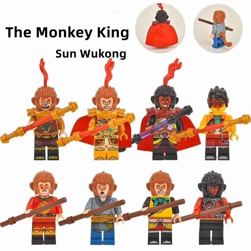 Bộ 8 Mô Hình Nhân Vật Phim the monkey king sun wukong mini s045 ...