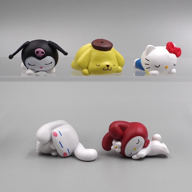 SANRIO Set 5 Mô Hình Nhân Vật Phim Hoạt Hình hello kitty 1.7-2cm ...
