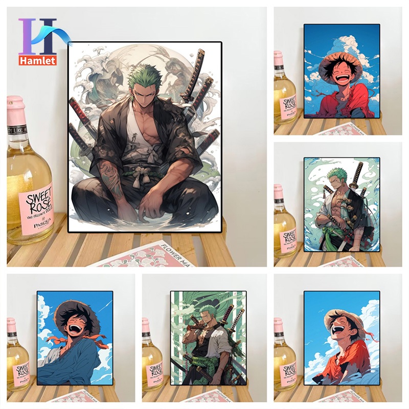 Hamlet【30*40cm】ONE PIECE/Roronoa Zoro/Monkey·D·Luffy/tranh tô màu theo ...