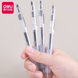 Deli A575 0.5mm bút gel màu đen đỏ đen bút mực học sinh bút viết trơn ...