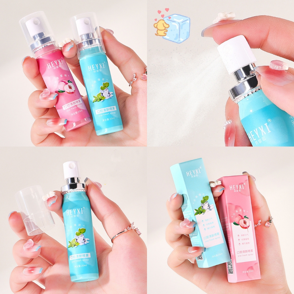 Xịt Thơm Miệng HEYXI 20ml Hương Bạc Hà & Đào HZMCD0780 | Shopee Việt Nam
