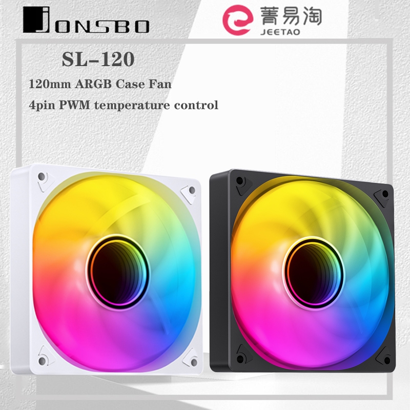 Jonsbo SL-120 120mm 4PIN PWM chassis fan male and female connected in ...