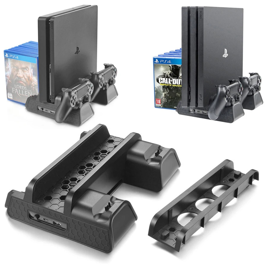 Giá đỡ dọc PS4 / PS4 Ultra-Thin / PS4 PRO, có quạt làm mát Bộ điều ...