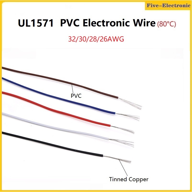 10Meter UL1571 PVC Electronic Wire Dây điện tử 26AWG / 28AWG / 30AWG / 32AWG Dây LED đồng mạ ...