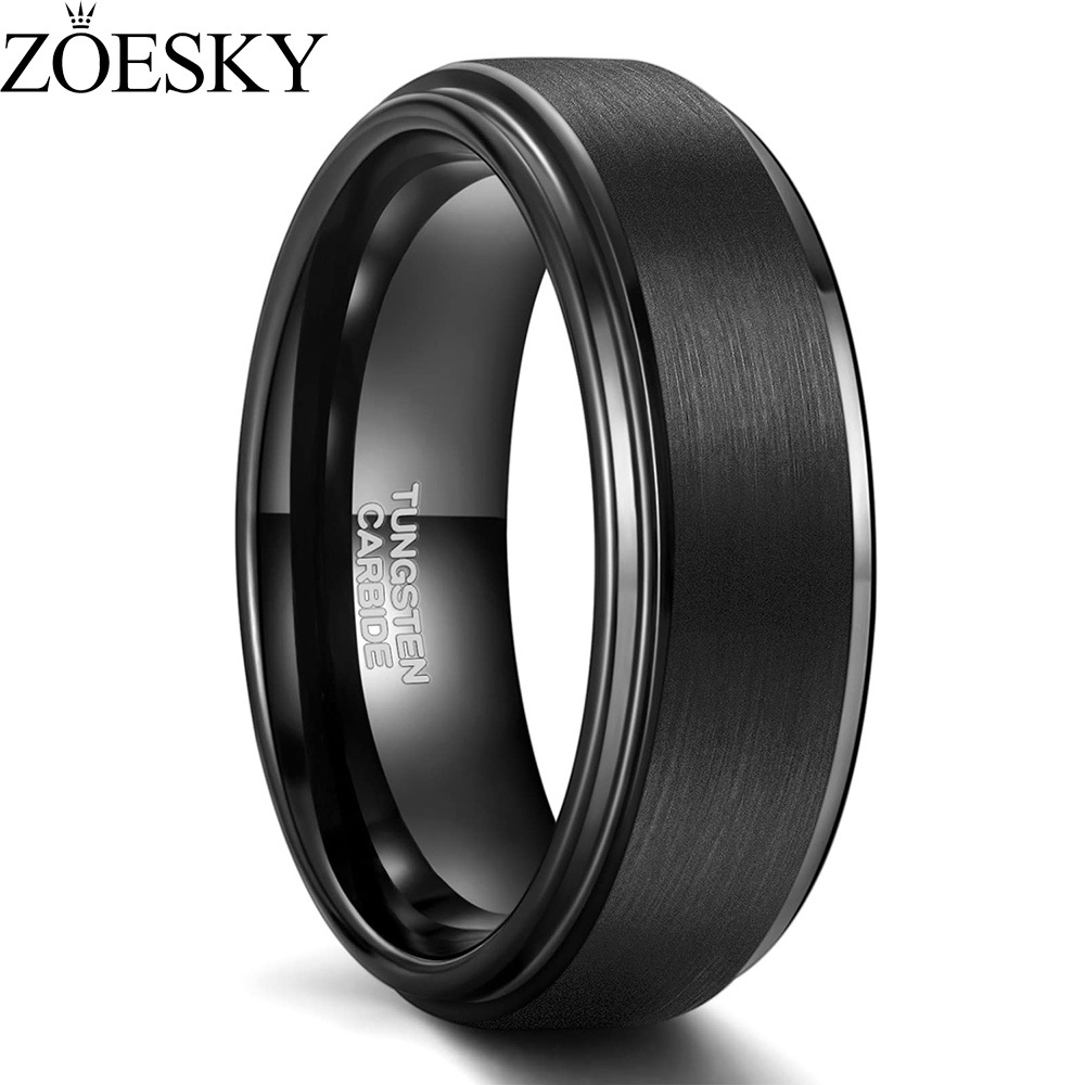 Zoesky Nhẫn Cưới Màu Đen 8mm Kích Cỡ 5-15 | Shopee Việt Nam