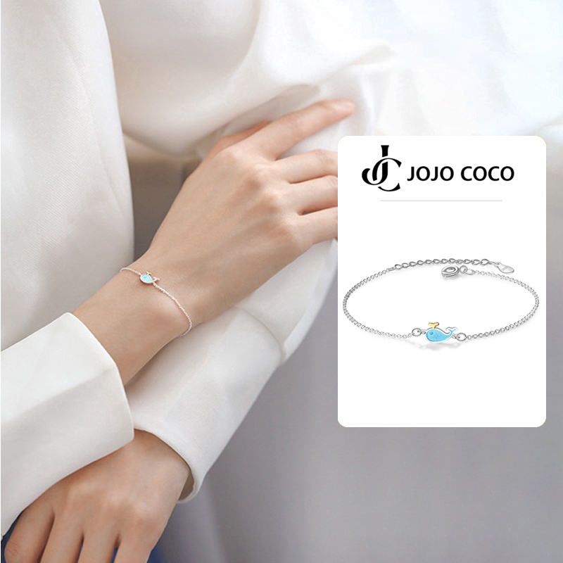 JOJO COCO vòng tay Bạc Hình cá voi dễ thương Cho Nữ | Shopee Việt Nam