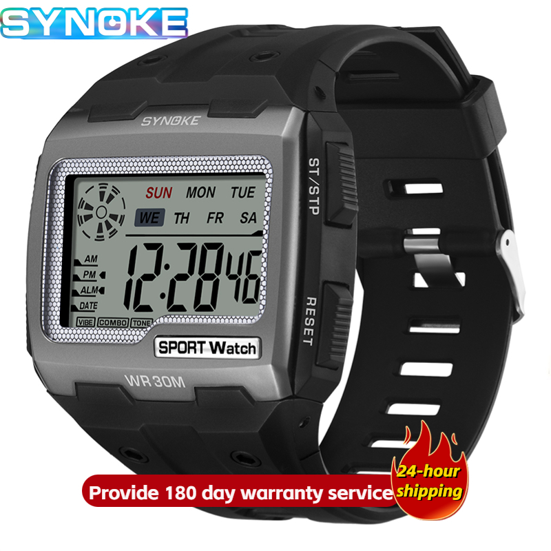Synoke Đồng Hồ Điện Tử Chống Thấm Nước Kiểu Dáng Thể Thao Cho Nam | Shopee Việt Nam