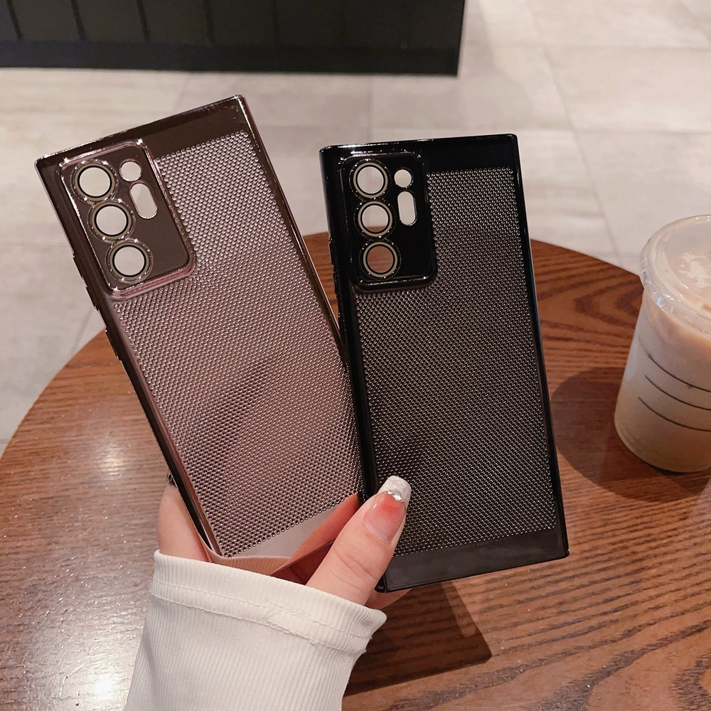 Kính Ốp Điện Thoại Nhựa Cứng Mạ Tản Nhiệt Bảo Vệ camera Cho samsung galaxy S24 S23 S22 s21 note ...