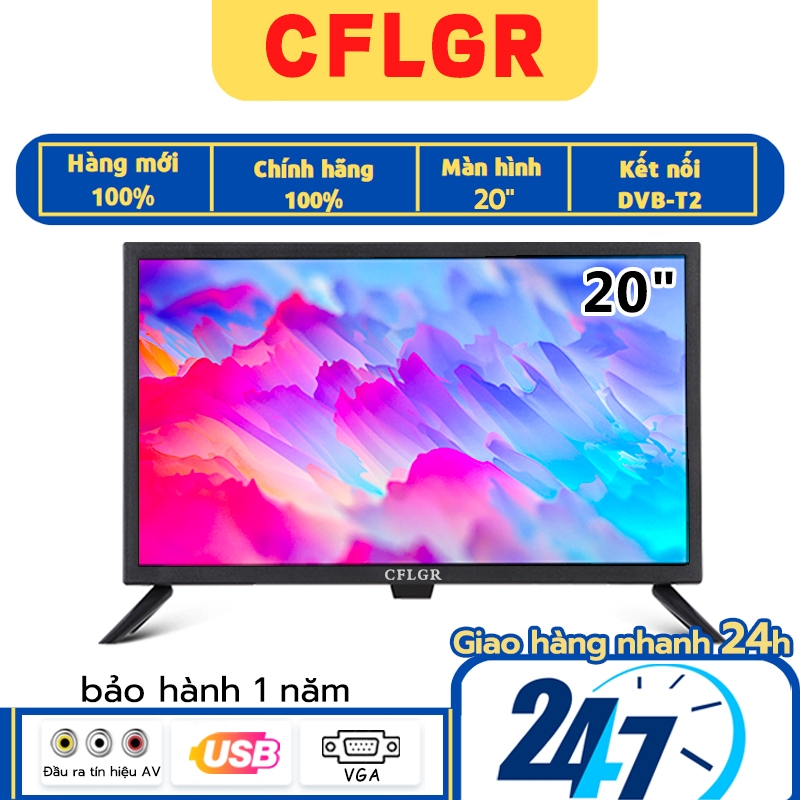 Tv 20inch Màn Hình Phẳng led hd vga & hdmi & usb & av Hdtv-t2 Và Phụ ...