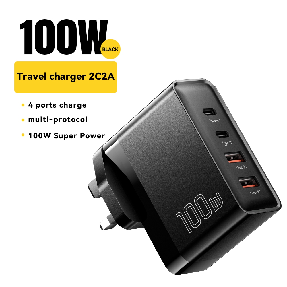 Củ Sạc Nhanh Essager QU GaN X 100W 2C + 2A Màu Trắng Đen | Shopee Việt Nam