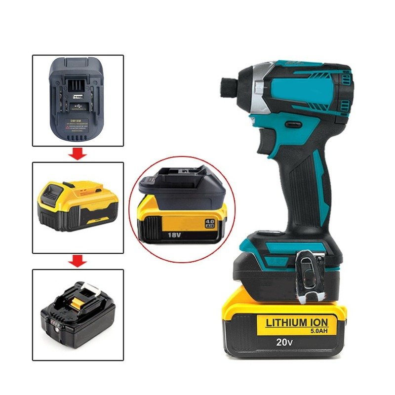 DM18M MIL18DL Bộ chuyển đổi pin cho Dewalt/Milwaukee sang Makita, cho Makita/Milwaukee/Bosch ...