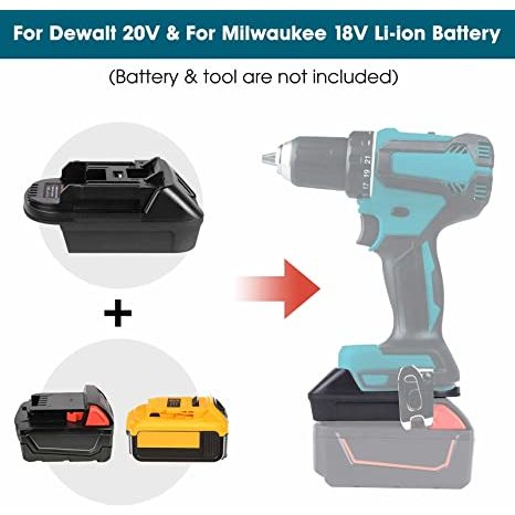 DM18M MIL18DL Bộ chuyển đổi pin cho Dewalt/Milwaukee sang Makita, cho Makita/Milwaukee/Bosch ...
